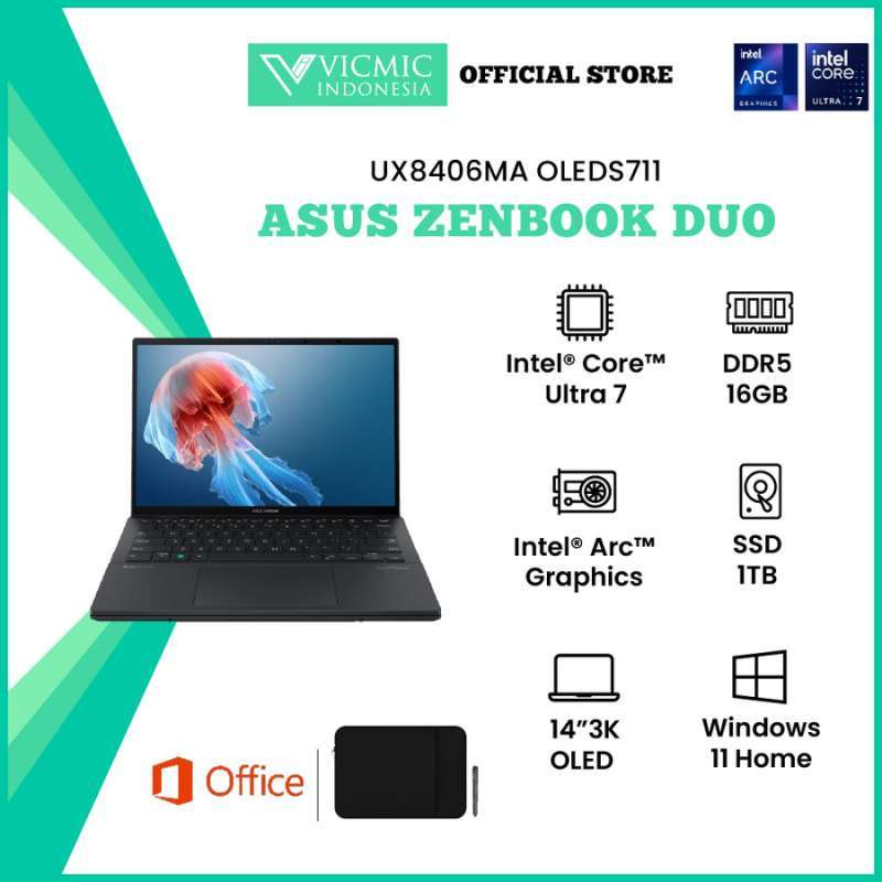 Jual Asus Zenbook Duo Ux8406ma-oleds711 [intel Core Ultra 7 155h/ 16gb ...