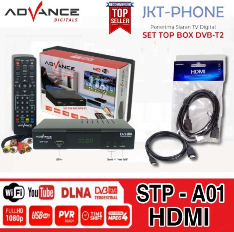 Promo New Advan Digitv Stb Set Top Box Dv3T2 Penerima Signal Tv Digital ...