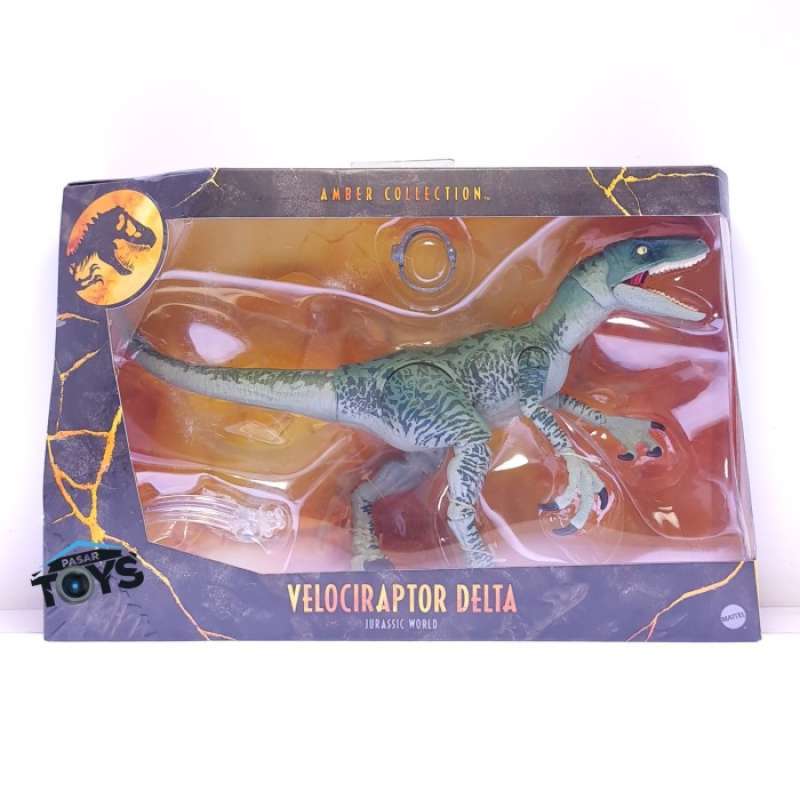 Promo Jurassic World Amber Collection Velociraptor Delta Collectible ...