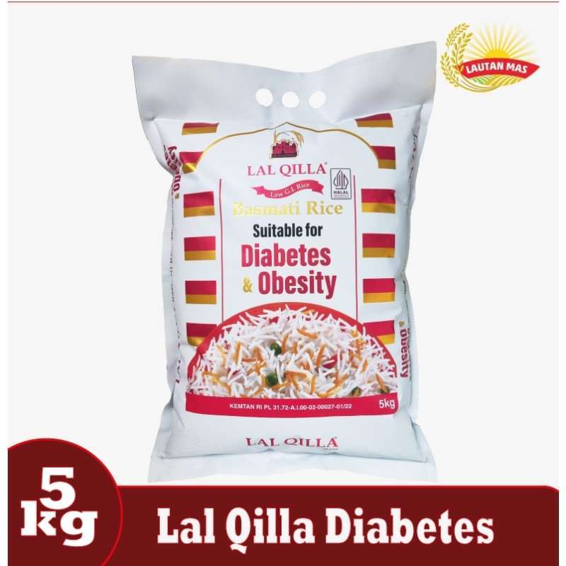 Jual Lal Qilla Low GI Basmati Rice Halal Kemasan 5kg / 5 kg / 5000g ...