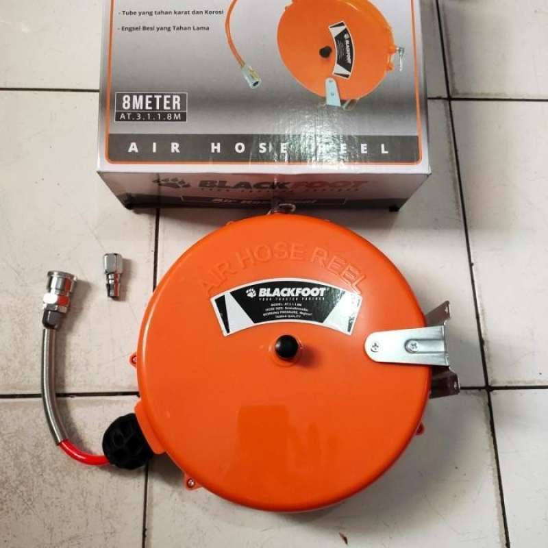 Promo AIR HOSE REEL SELANG ANGIN KOMPRESOR ROLL GULUNG OTOMATIS 8 METER ...