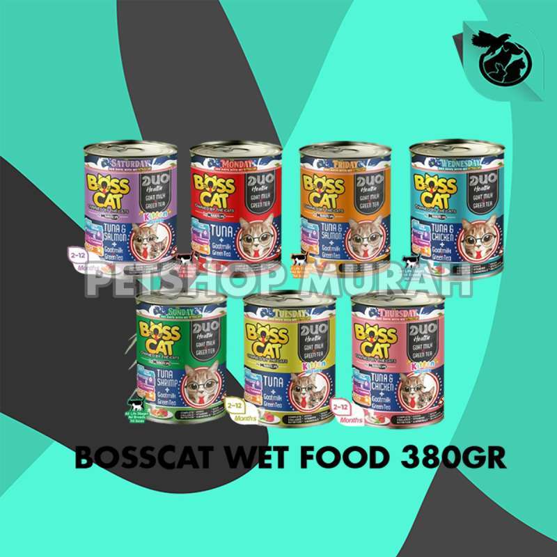 Promo Makanan Kucing Basah Boss Cat Wet Food Kaleng 380 Gram Diskon 43% ...