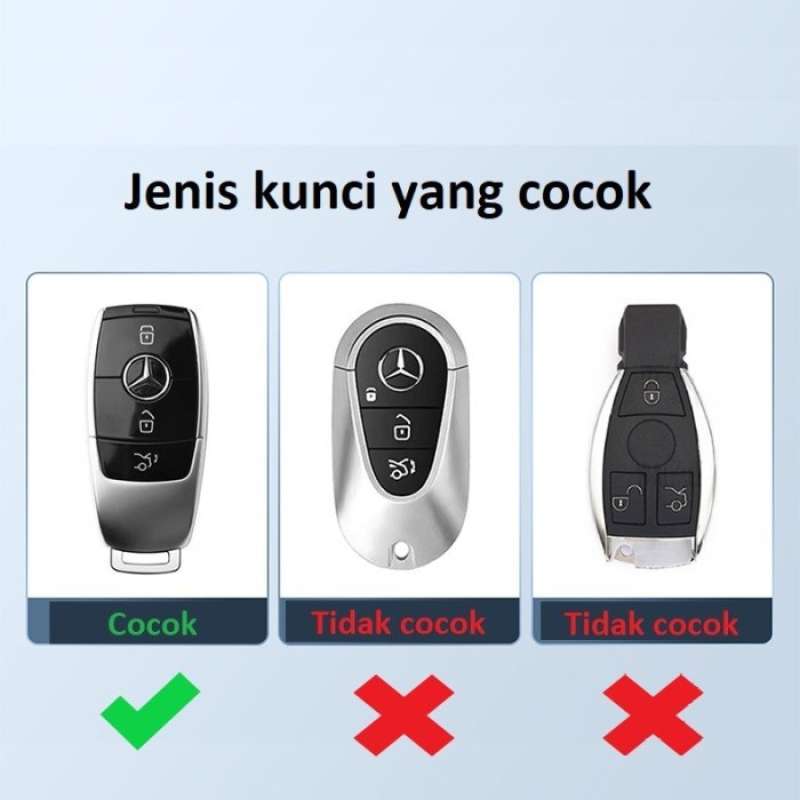 Promo Metal Kulit Mercedes Key Case Sarung Kunci Mercy W222 W177 W247 ...