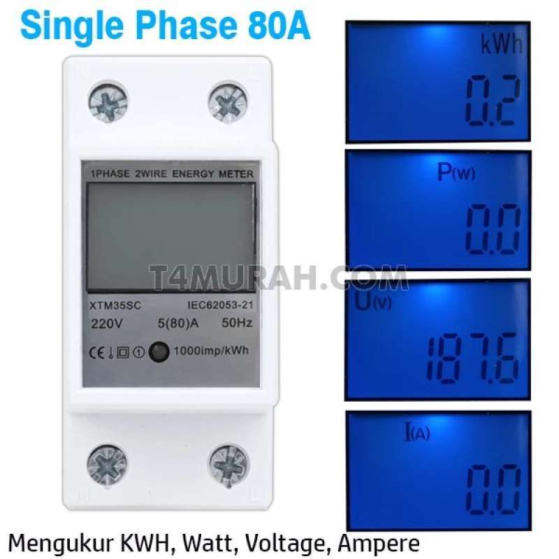 Promo KWH METER DIGITAL 1 PHASE ALAT PENGUKUR LISTRIK VOLTMETER WATT ...