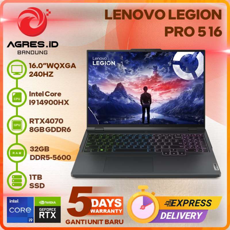Jual Lenovo Legion Pro 5 16 I9 14900hx Rtx4070 32gb 1tb 16.0wqxga 240hz Di Seller Agres Id ...