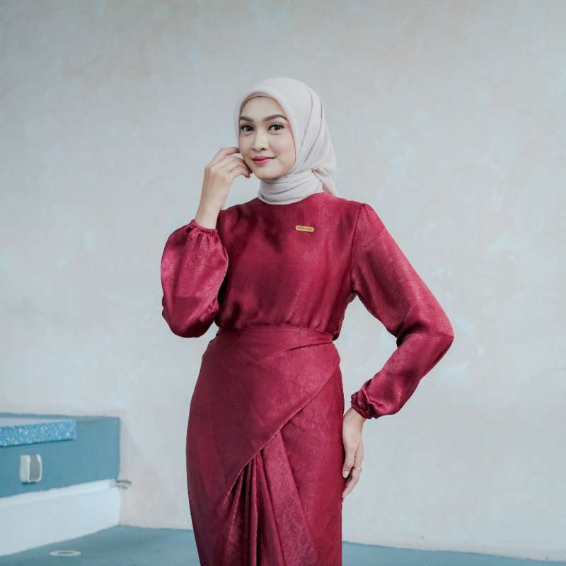 Promo Lily Dress By Talaoutfit | Dress Bahan Satin | Satin Silk Premium ...