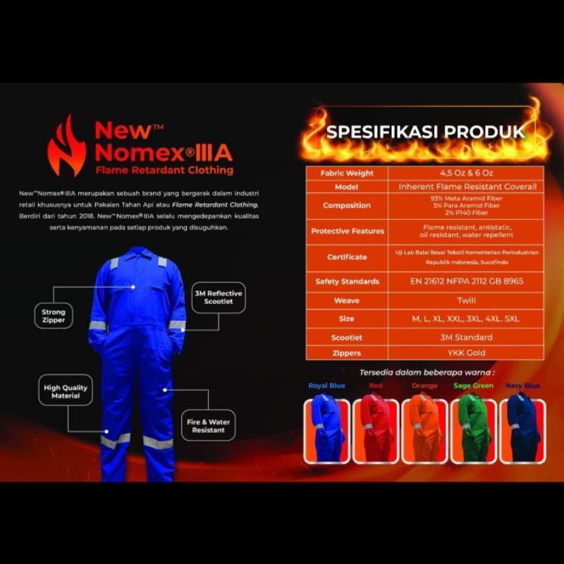 Promo Wearpack Coverall New Nomex Iiia | Flame Resistant Coverall ...