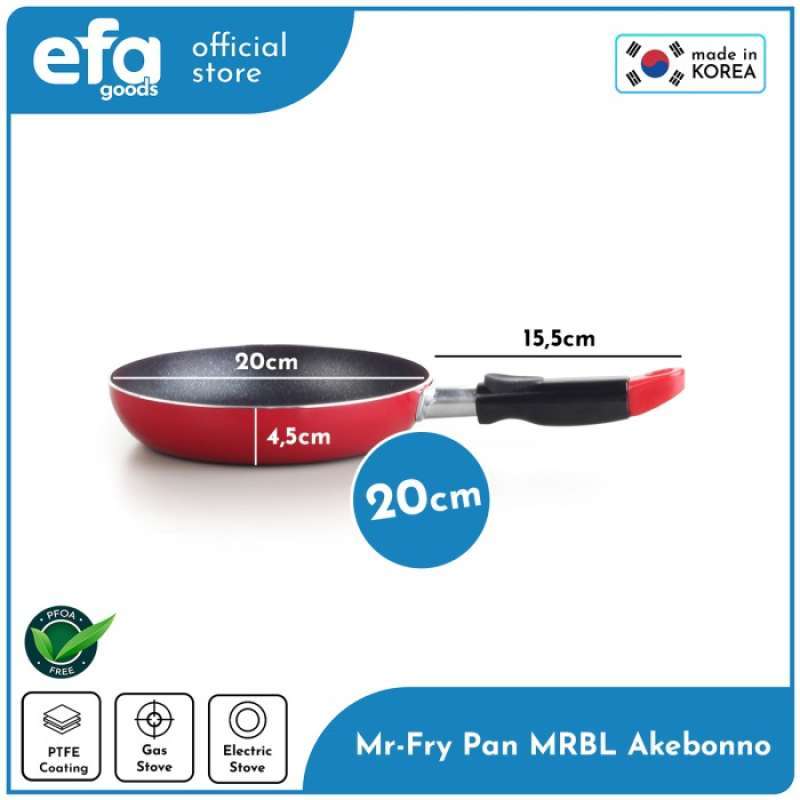 Promo New Efa Goods Wajan Mr Fry Pan Marble Coating Akebonno Series 20-32cm Baru Diskon 37% Di ...
