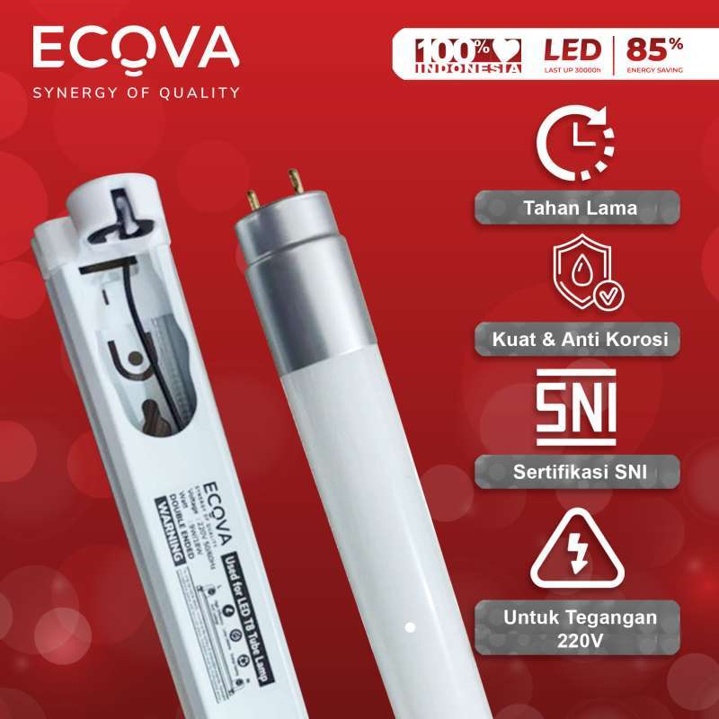 Jual Lampu Led Ecova Tl T8 Terang Hemat Energi & Tahan Lama 18 Watt 120cm Di Seller Ecova Led ...