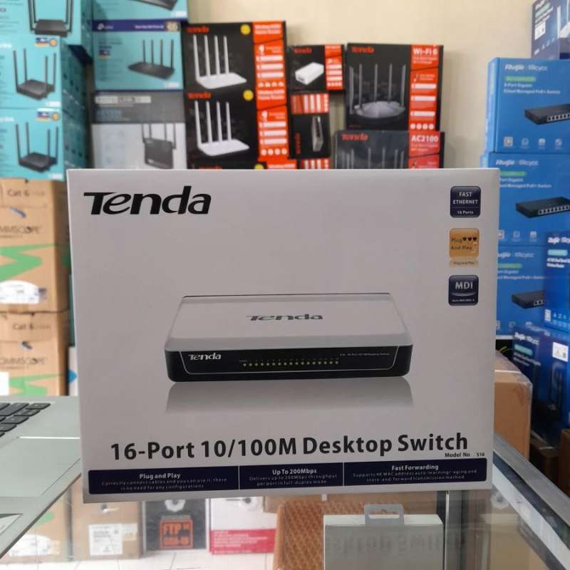 Jual Tenda Switch 16port S16 10/100m Desktop Di Seller Top Computer ...