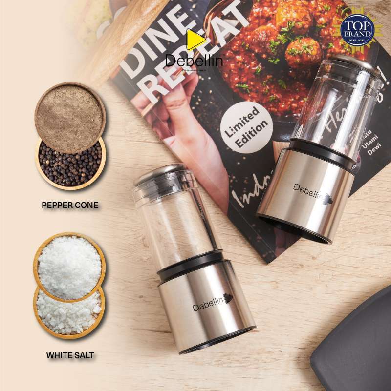 Promo Debellin Salt & Pepper Mills Set Of 2 - Grinder Penghalus Bumbu ...