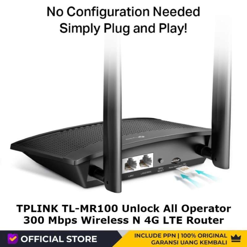 Promo Tplink Tl-mr100 Wireless N 4g Lte Router Wifi Modem Mifi Tp-link ...