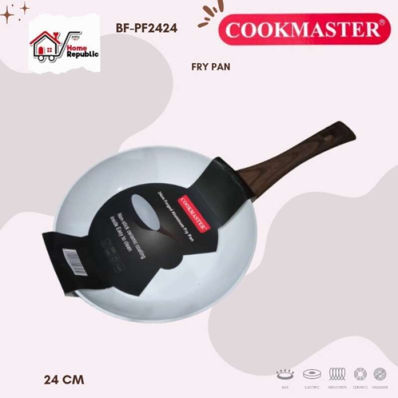 Promo Cookmaster Frypan 24cm Ceramic Coating Pf2424 Wajan Wok Panci Fry ...