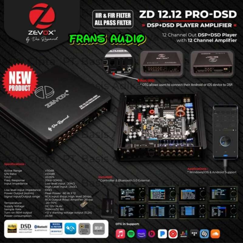 Promo Promo Processor Zevox Zd 12.12 Pro Dsd Zd12 Built In Power Dsp ...