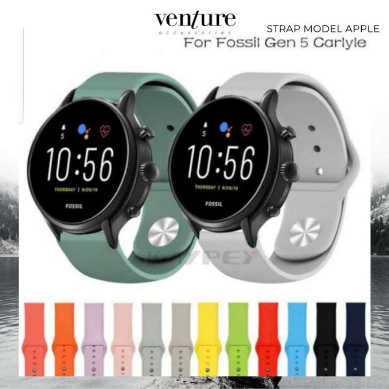 Promo Strap Fossil Watch Gen 4 5 22mm Tali Jam Model Apple Rubber ...