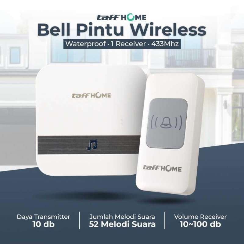 Jual Bell Pintu Wireless Doorbell Waterproof 1 Receiver 433mhz A9 Rumah ...