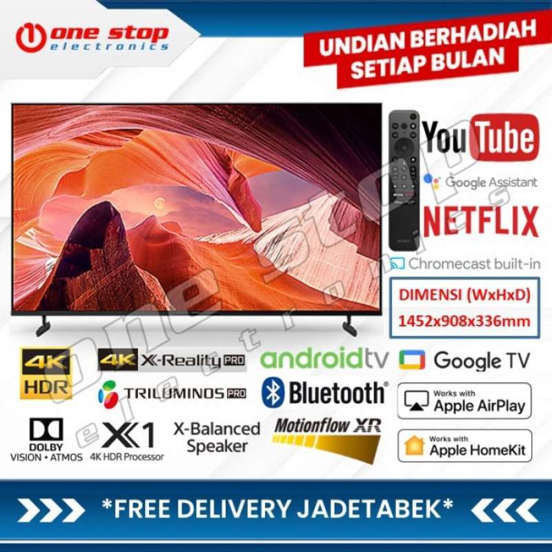 Jual Sony 65x80k 4k Uhd Hdr Smart Google & Android Led Tv 65 Inch Kd-65x80k - 65x80l (2023) Di ...