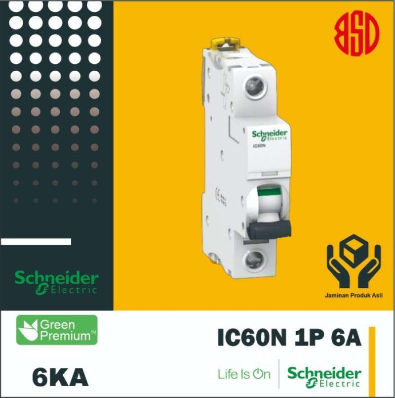 Promo Mcb Schneider Acti9 Ic60n 1 Phase - 6 Ampere Sni - 1p 6a Diskon ...