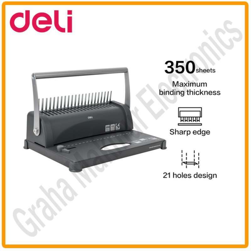Promo Deli E3870 / E 3870 Mesin Binding - Mesin Jilid Spiral Plastik ...