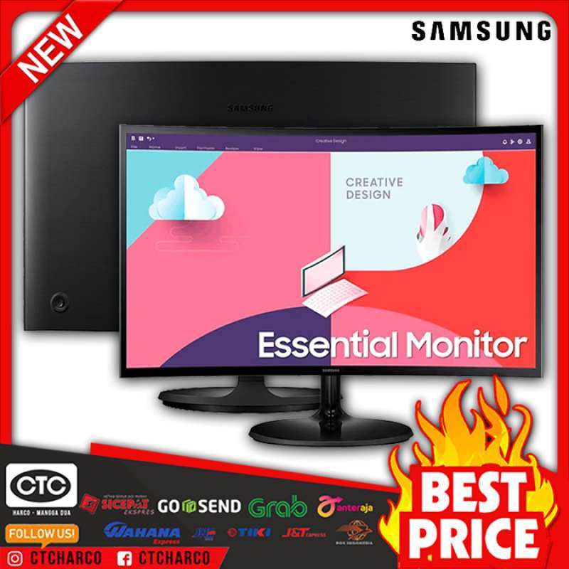 Promo Monitor Led S24c360 S36c 24 Curved 1080p Fhd 75hz Vga Hdmi Diskon ...