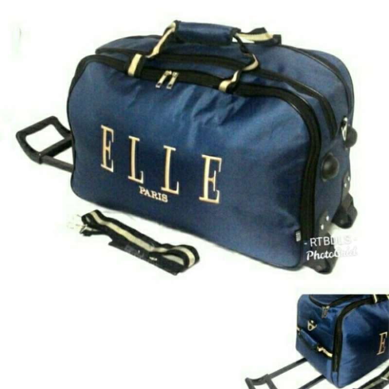 Promo Tas Troli Elle Jinjing Dan Selempang / Trolley Elle Diskon - Biru ...