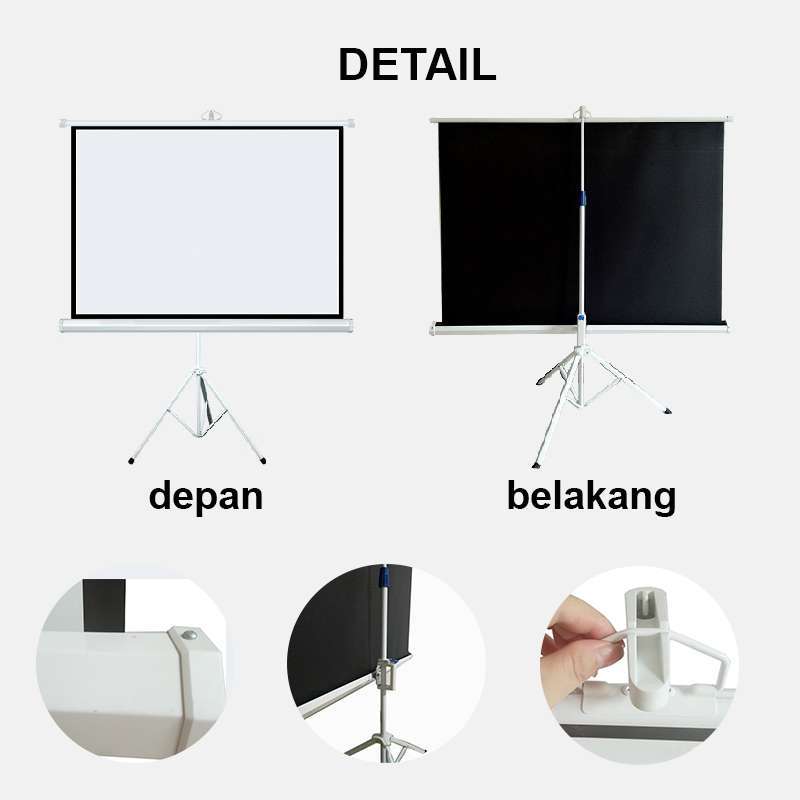 Promo Screen Projector With Standing Tripod 120 Inch 16:9 | Tripod ...