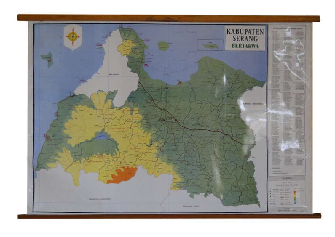 Promo Peta Kabupaten Serang (bingkai) Diskon 23% Di Seller Pinglan ...
