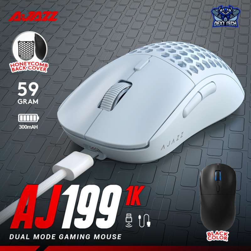 Jual Ajazz Aj199 Wireless Wired Gaming Mouse Dual Mode Paw3395 Up To ...