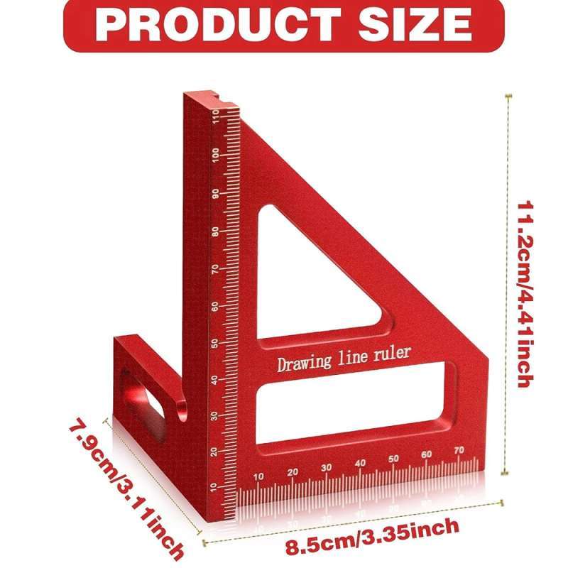 Jual Penggaris Siku Segitiga Siku Multi-angle Woodworking Ruler Di ...