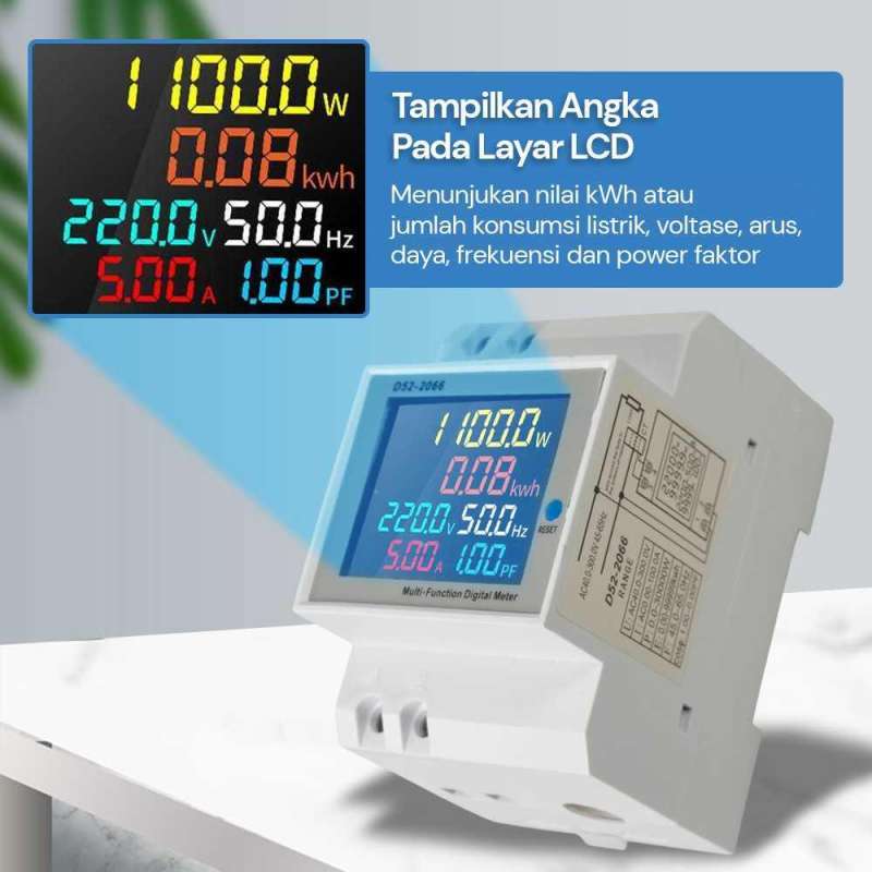 Jual Aideepen Meteran Listrik Digital Display Din Rail Single Phase ...