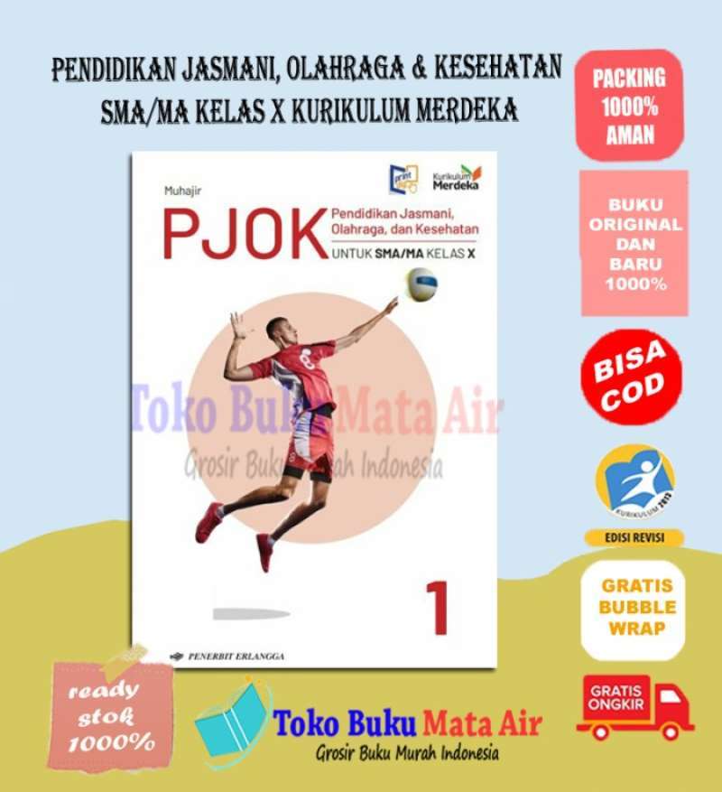 Promo Best Seller Pjok 1 Sma/ma Kelas X Kurikulum Merdeka - Muhajir Erlangga Diskon 23% Di ...