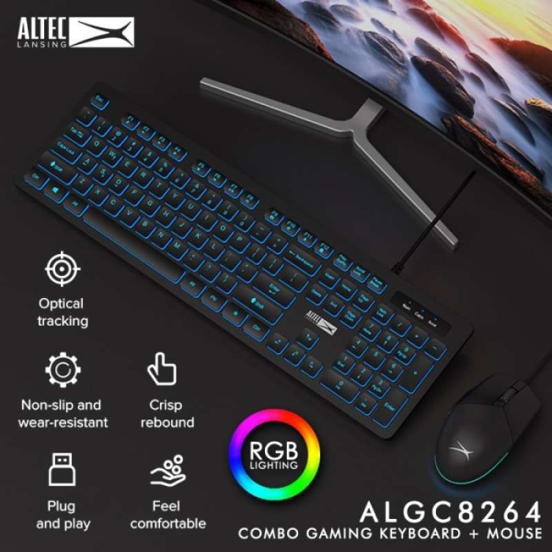 Promo Paket Keyboard Mouse Gaming Combo Altec Lansing Algc-8264 Diskon ...