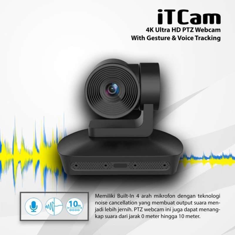 Promo 4k Ultra Hd Webcam Voice Tracking & Gesture Control Itcam Ptz ...