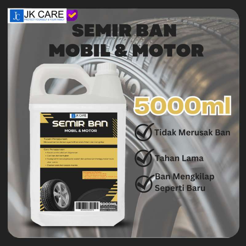 Promo Semir Ban Mobil Dan Motor 5000 Ml Premium Diskon 21% Di Seller ...