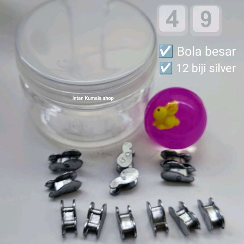 Jual Mainan Bola Bekel Biji Logam Putih Plus Box - Box 49 + 6 Silver Di ...