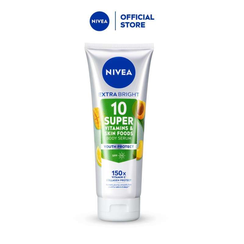 Jual Nivea Body Serum Extra Bright 10 Super Vitamins & Skin Foods Youth ...
