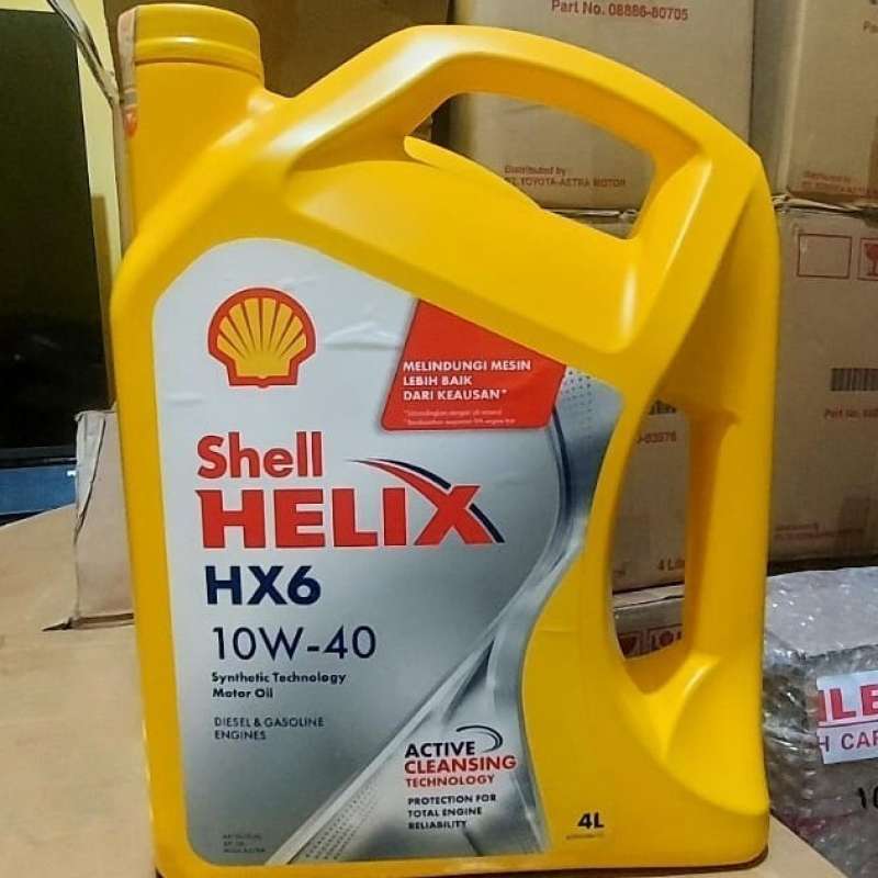 Promo Oli Shell Helix Hx6 10w-40 Hx6 4 Liter Barcode Hijau Diskon 18% ...