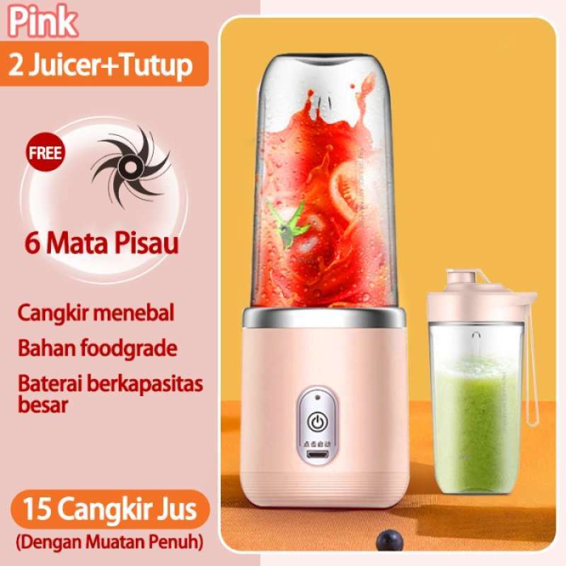 Promo Mini Mixer 6 Pisau Juicer Portable Usb Pembuat Jus Elektrik ...