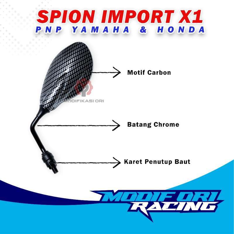 Jual Spion X1 Sepion X1 Carbon Chrome Yamaha Dan Honda Nouvo Mio Nmax ...