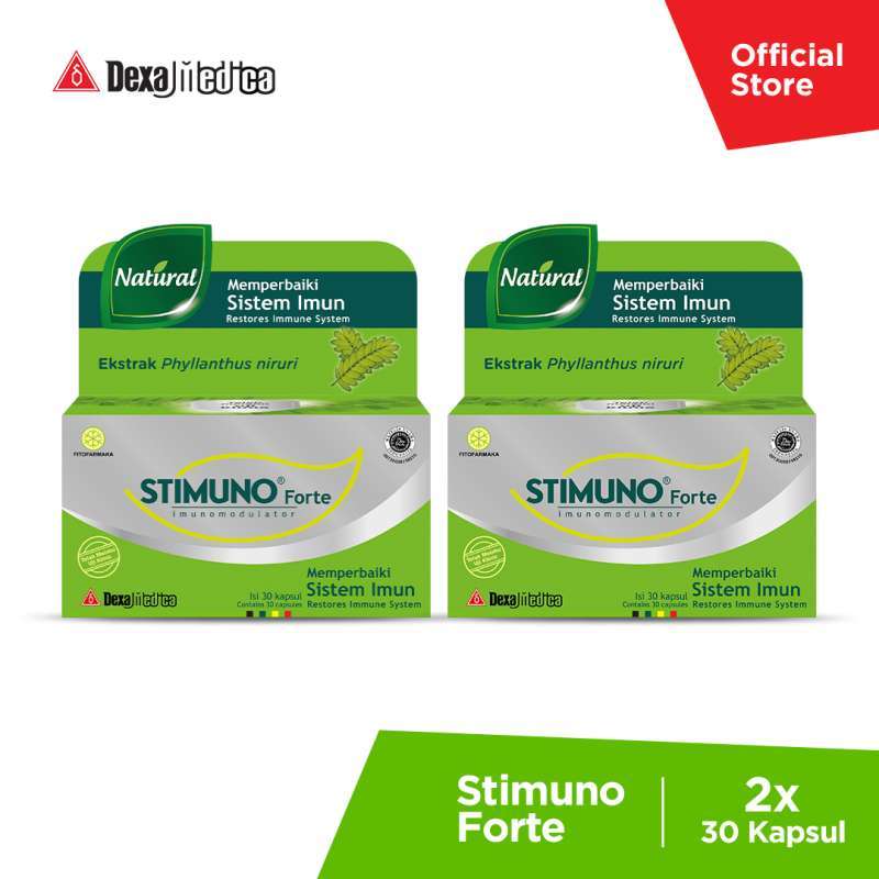Promo Stimuno Forte 30 Kapsul Paket Twin Pack Diskon 29% Di Seller Dexa ...