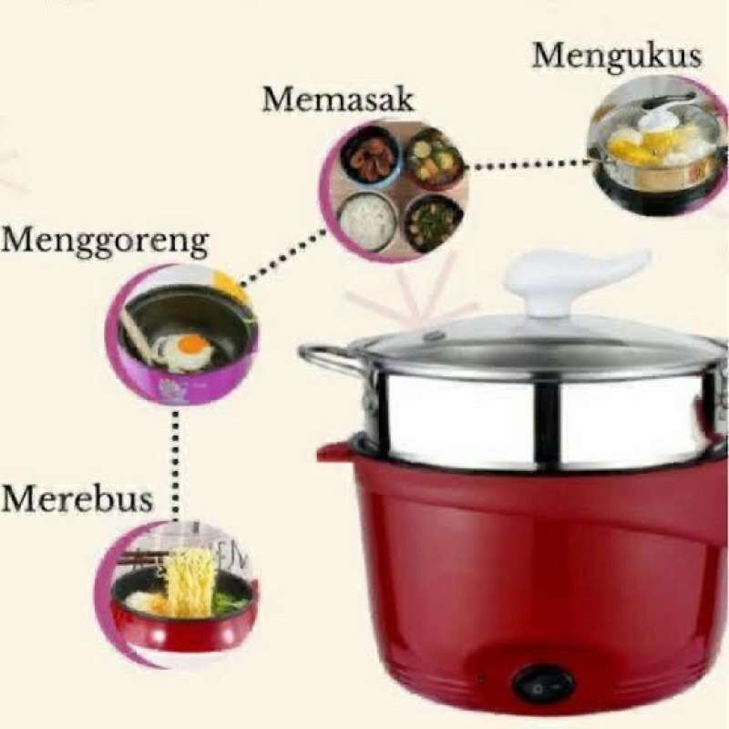 Jual Panci Listrik Wajan Listrik Goreng Rebus Kukus Portable 3 In 1 Q2 ...