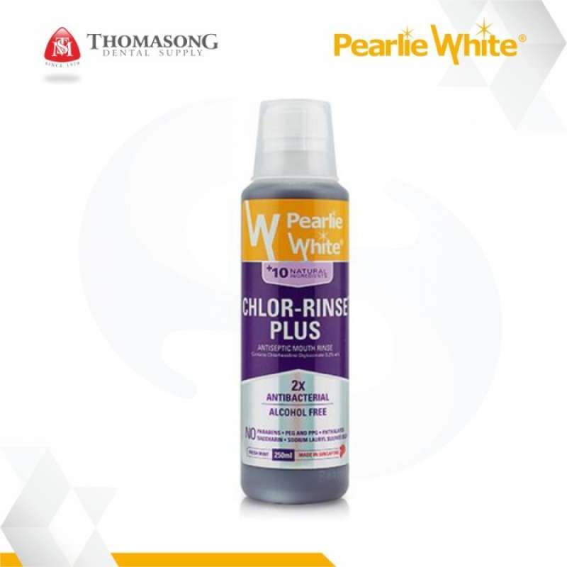Promo Pearlie White Chlor-rinse Plus Alchol Free Antiseptic Mouthrinse ...