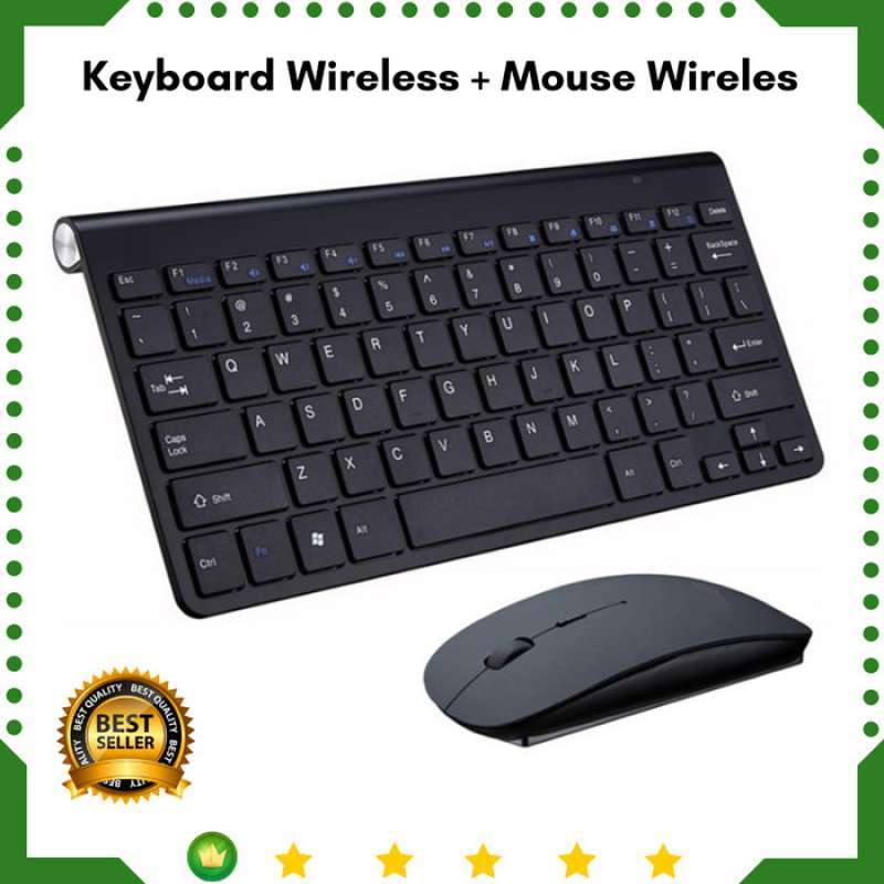 Promo 100% Produk Ori Combo Keyboard Wireless + Mouse Wireles Pc Laptop ...