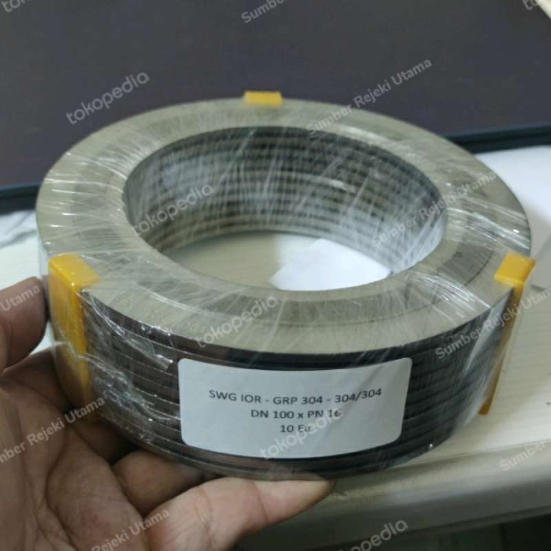 Promo Swg Pn16 Stainless Ss304 4inch Dn 100 / Spiral Wound Gasket Ss304 ...