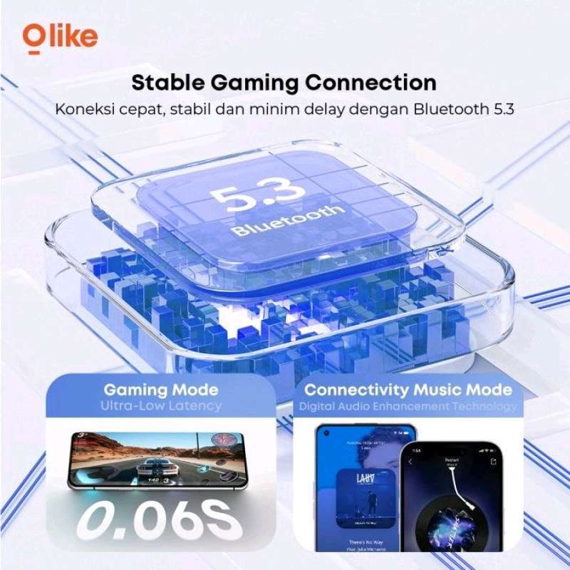 Jual Olike T203 Mix Headset Bluetooth Earphone Wireless Eardbuds Tws ...