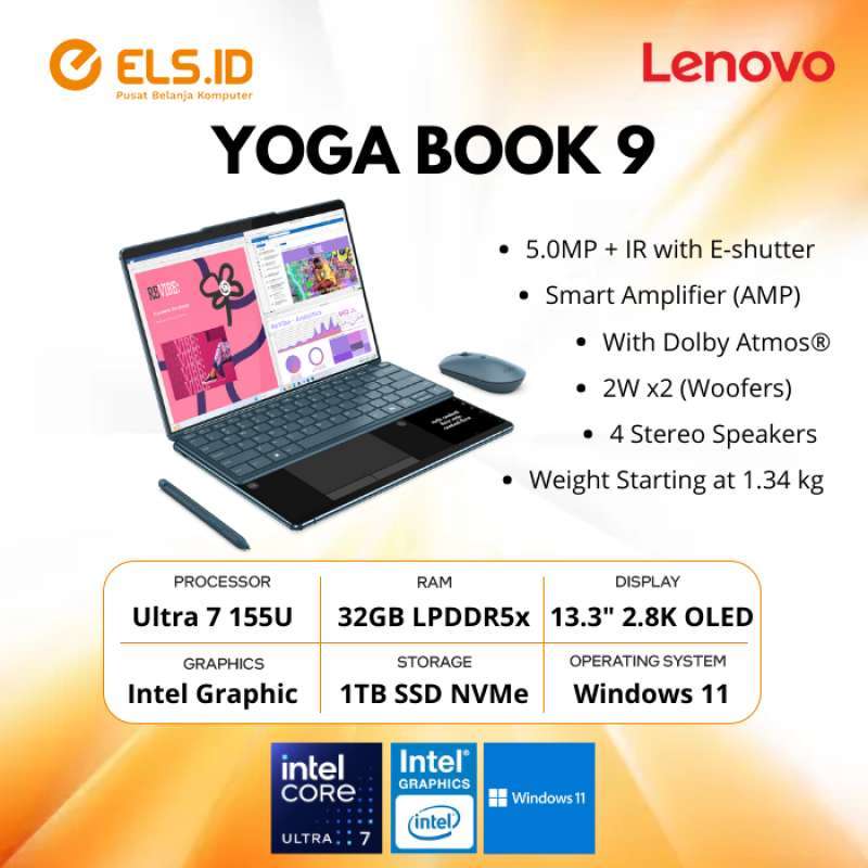 Promo Lenovo Yoga Book 9 13imu9 Touch 2in1 Ultra 7-155u 32gb Ssd 1tb 13 ...