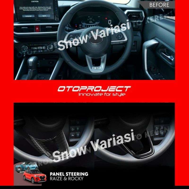 Promo Panel Cover Steering Stir Otoproject Raize / Rocky - Carbon ...