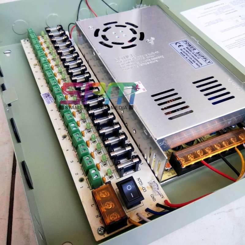 Jual Power Supply 12v 30a Box Panel / Adaptor Psu 12v 30a 18ch Untuk ...