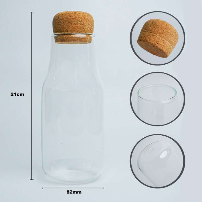 Jual Coffee Canister Tempat Simpan Biji Kopi 600ml Botol Kaca Tutup ...