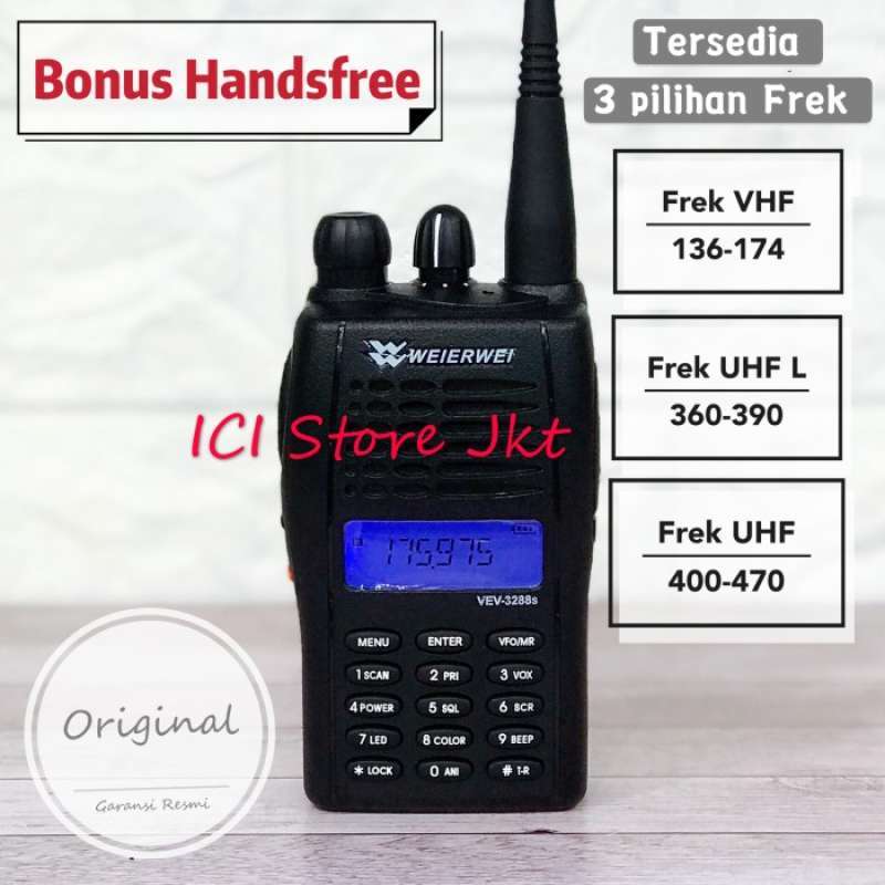 Jual Radio Ht Weierwei Vev 3288s Vhf (garansi Resmi) Di Seller Rosaria - Cengkareng Timur, Kota ...